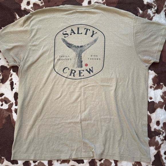 Salty Crew | Shirts | Salty Crew Tan Short Sleeve Tee With Logo Design ...